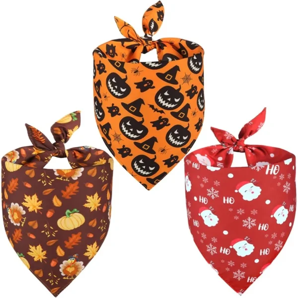 12 Pcs Reversible Fall Bandanas - Zoomie Supply Co