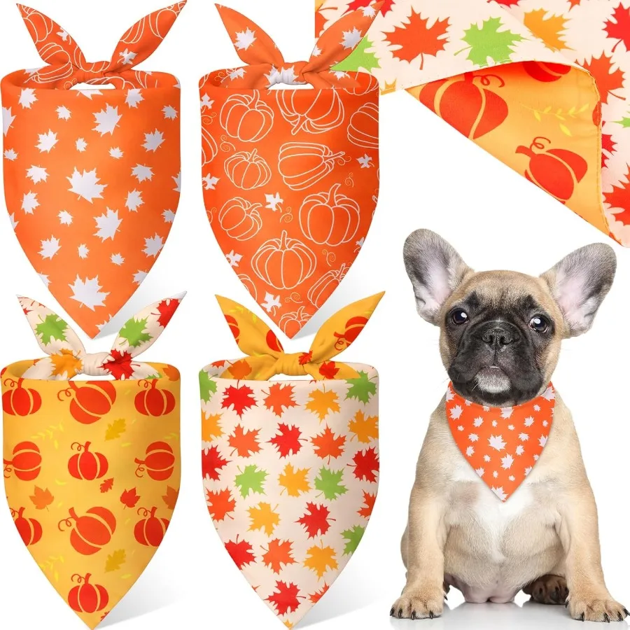 12 Pcs Reversible Fall Bandanas - Zoomie Supply Co